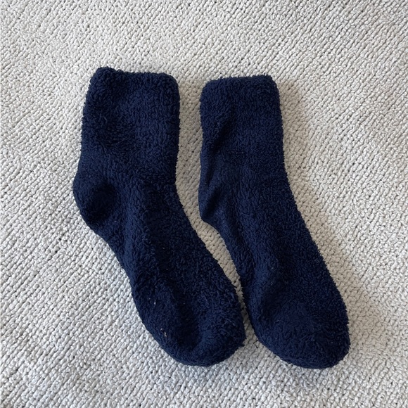 other | Accessories | Womens Navy Blue Fuzzy Socks | Poshmark